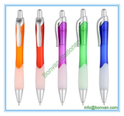 China frosted plastic gift pen, frosted promotional ball pen supplier