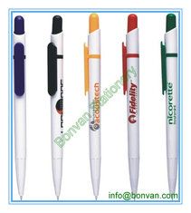 China full color printed pen, CMYK printed plastic pen for logo advertising supplier