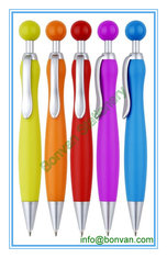 China rubber sprayed special design gift ball pen, ball shape click action supplier