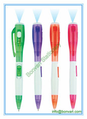 China led flashlight pen,led light plastic pen for gift promotion use supplier