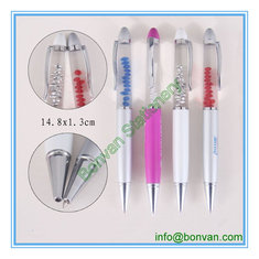 China liquid metal floating pen, metal liquid ball pen with customized floater supplier