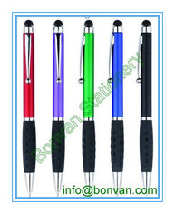 China gripped plastic promo gift touch stylus pen with logo printing supplier