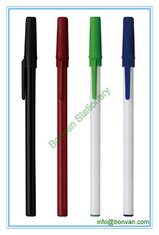China hotel use stick ball pen, pp white stick ballpen for hotels supplier