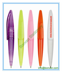 China mini transparent hotel use gift logo ball point pen supplier