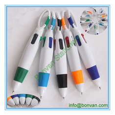 China Multicolor 4 in 1 plastic ballpen, 4 in 1 promotional pen supplier