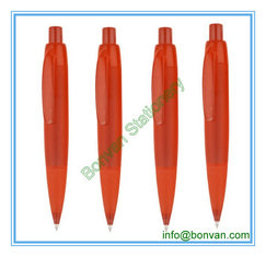 China promotional orange color plastic ball pen,orange color pen supplier