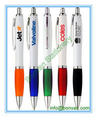 China plastic advertise ball pen,contour promotional gift pen supplier