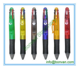 China plastic multicolor pen,school use student gift multicolor pen supplier