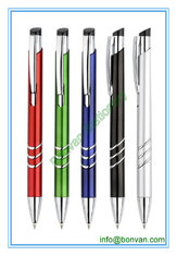 China metallic color plastic gift ball pen,metallic body ball pen supplier