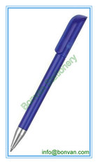China plastic slogan ball pen, slogan gift ball pen in twist action supplier
