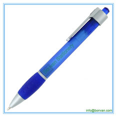 China plastic writing pen,click printed writing ball pen supplier