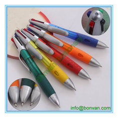 China Promotional advertising colorful multi ballpen,multi color ballpen supplier