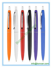China hotel use click plastic pen,printed hotel use click ball pen supplier