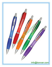 China retractable plastic pen, high grade transparent contour click pen supplier