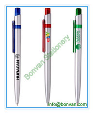 China silver plastic ball pen,cheap promotion pen for budget consideration supplier