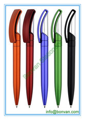 China twist mechanism plastic pen,twist action plastic promotional pen supplier