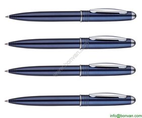 China printed slogan metal pen,twist hotel metal pen supplier