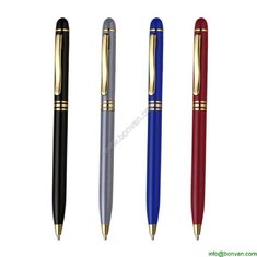 China slim twist metal promotional hotel pen, hotel ballpoint pen supplier