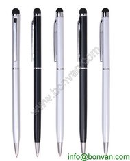 China cross style promotional phone touch metal ball pen, touch stylus pen supplier