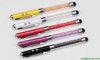 China fancy laser pen with touch tip,laser ball pen with led touch tip supplier
