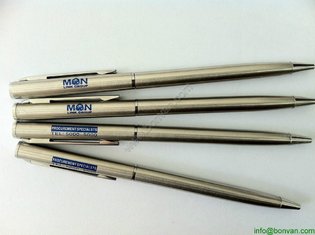 China stainless steel ink pen,promotional steel pen with logo printed supplier