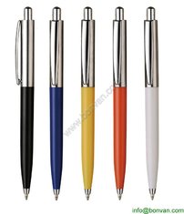 China promotional semi metal ball pen, gift advertising logo pen supplier