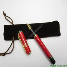China flocking bag packed metal roller pen for gift use supplier