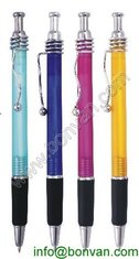 China plastic ball pen,click mechanism advertising ball pen,spring style clip plastic pen supplier