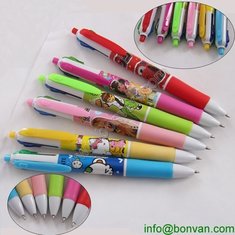 China New design multi colored writing pen,CMYK printed writing pen supplier