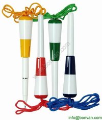 China promotional lanyard pen,printed lanyard ball pen with safety plunger supplier
