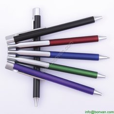 China push retractable promo logo pen,slim style puch ball point pen supplier