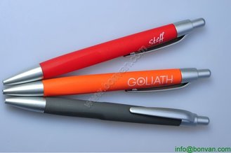 China rubber sprayed Sheraton ball pen,rubber sprayed gift ball pen supplier
