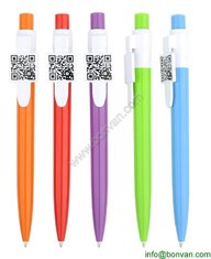 China two dimension code printed promotional pen,two dimension printing ball pen supplier