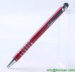 China seven rings aluminum metal touch pen,logo printed touch stylus pen supplier