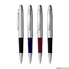 China Excellent quality silver metal pen with soft rubber grip,grip metal pen supplier