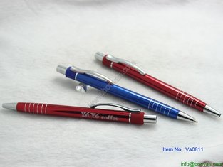 China aluminum Fashionable Retractable Rubber Grip Pen For Promotional for gift use supplier
