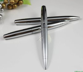 China Customized logo gold wholesale metal promotional pure cheap silver pen,metal silver pen supplier