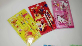 China Back to school stationery gift kit with PVC pencil bag,custom stationery set supplier