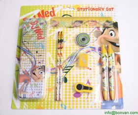 China School supplies wholesale kids stationery set packed in paper gift box,gift stationery set supplier