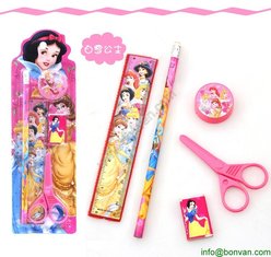 China Cheap Gift Children Student Cartoon Stationery Set Pencil Set in Blister Card supplier