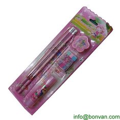 China New fashion Korean cartoon style Mechanical pencil stationery set supplier