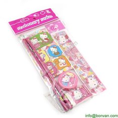 China stationery set in a blister card for children use, china stationery set supplier supplier