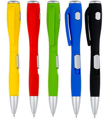China Led light gift style promotional plastic ball pen, ball pen with led light for advertising supplier