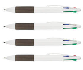 China 4 color promotional plastic ballpoint pen, four colors ballpoint pen supplier