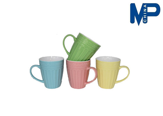 Green Water Couple Ceramic Travel Coffee Mugs Nostalgic Retro Pure Color