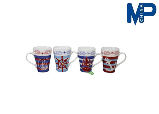 Weißer kundenspezifischer keramischer Becher-Büro-Kaffee-Milch-Becher kundengebundene Sicherheit
