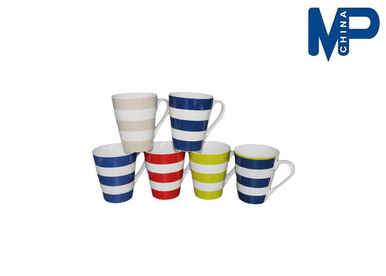 Colorful Striped Mark Cup CeramicTravel Mug Fashion Leisure Contracted