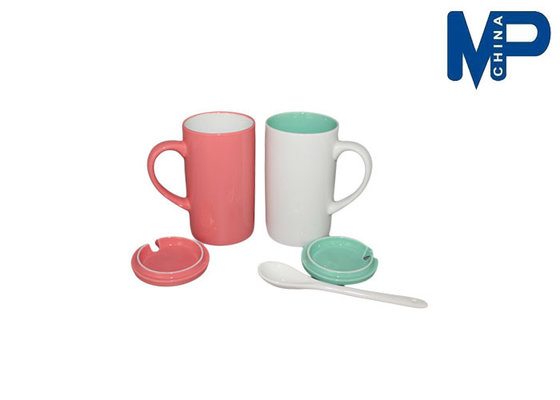 Logo Custom Ceramic Mugs Scoop Exquisite Fashion Office Cup With Lid