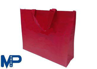 Nonwoven Fabric Traveling durable washable red Custom Printed Shopping Bags