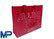 Nonwoven Fabric Traveling durable washable red Custom Printed Shopping Bags